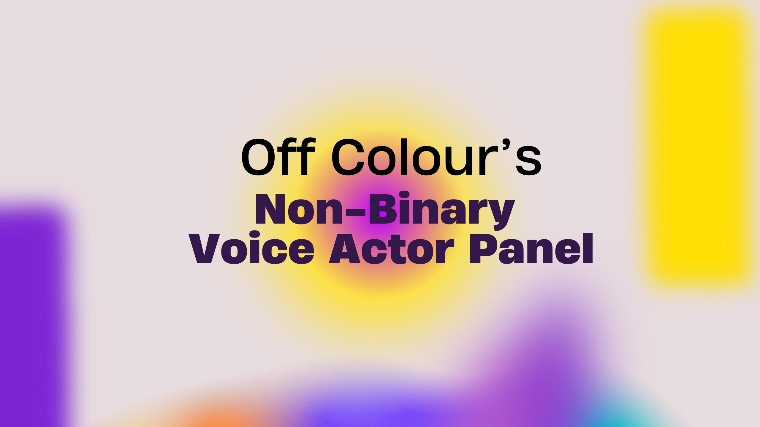 Off Colour's Non-Binary Voice Actor Panel